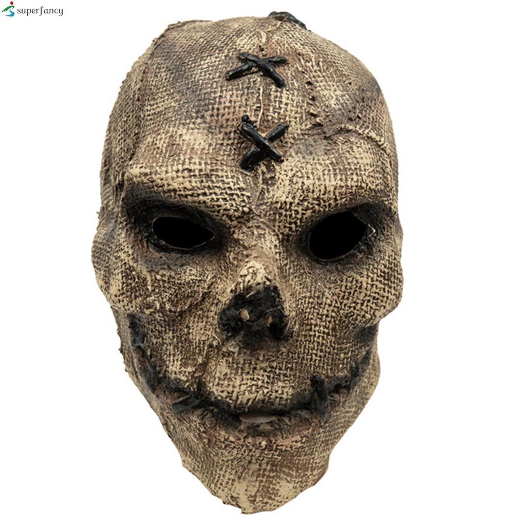 Creepy Halloween Full Head Skull Mask With Movable Jaw Halloween Scary ...