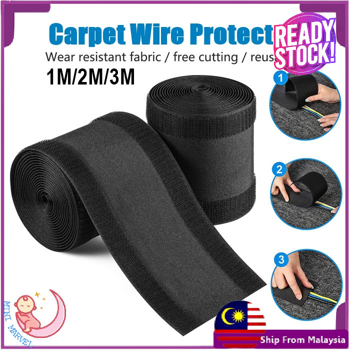 Cable Cover Floor Carpet Penutup Wayar Lantai 魔术贴地毯电线套 | Shopee Malaysia