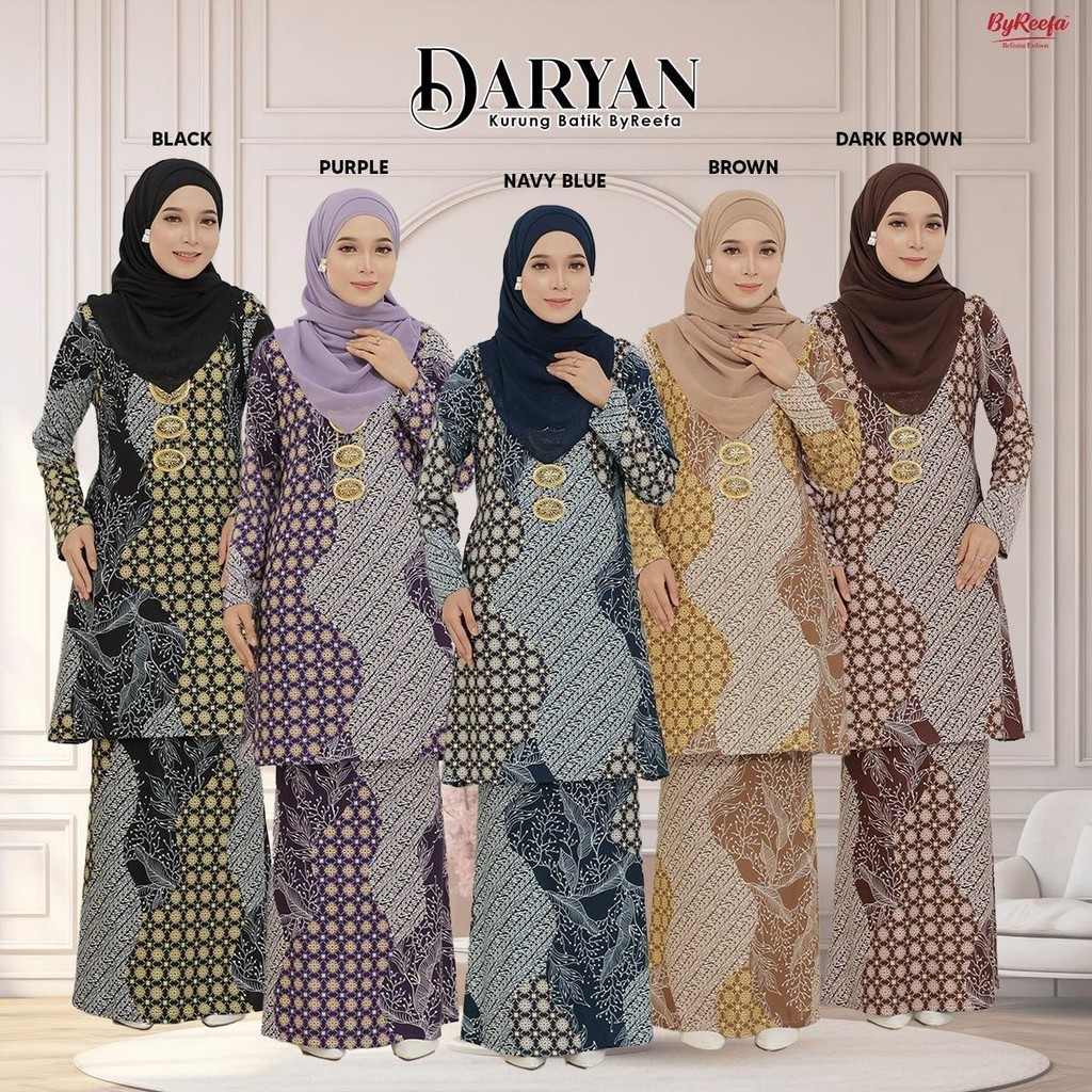 BYREEFA KURUNG BATIK DARYAN MOSS CREPE IRONLESS NURSING FRIENDLY ...