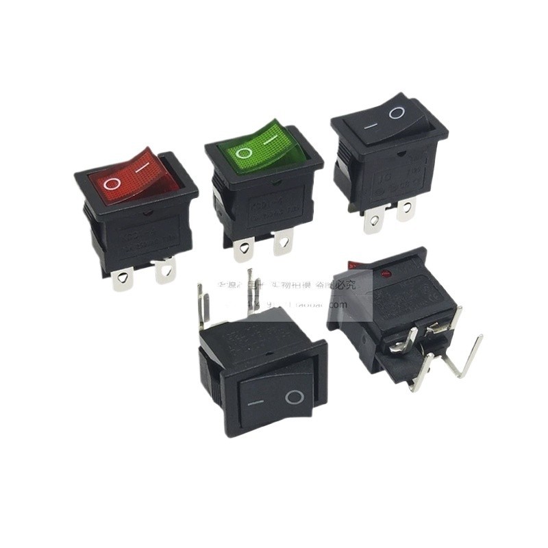5pcs KCD1-104 Rocker Switch 90 Degree Curved Pin 4 Pin 2 Gear 21 * 15MM ...