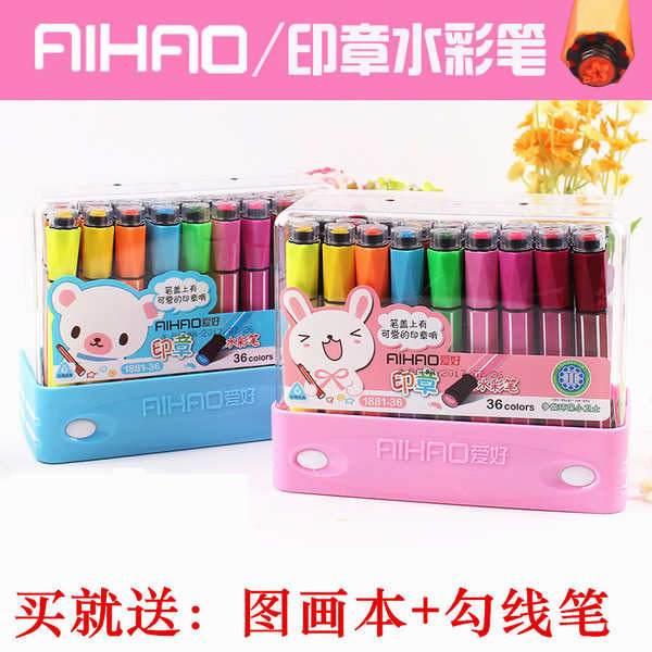 color pencil Hobi: Set pen cat air 24 warna, pen warna kanak-kanak ...