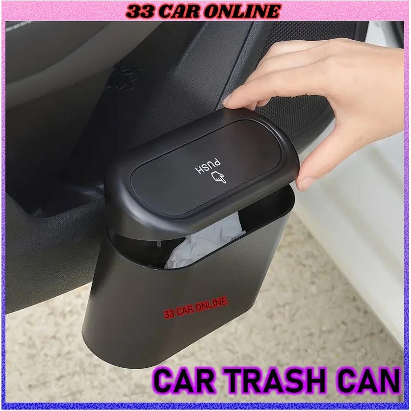 Universal Car Trash Bin Rubbish Bin Portable Dustbin Can Garbage Flip ...