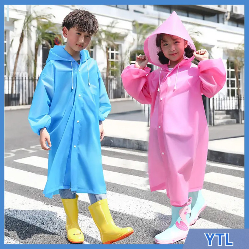 Rain Suit Children Raincoat Easy To Carry EVA Thick With Hat Release ...