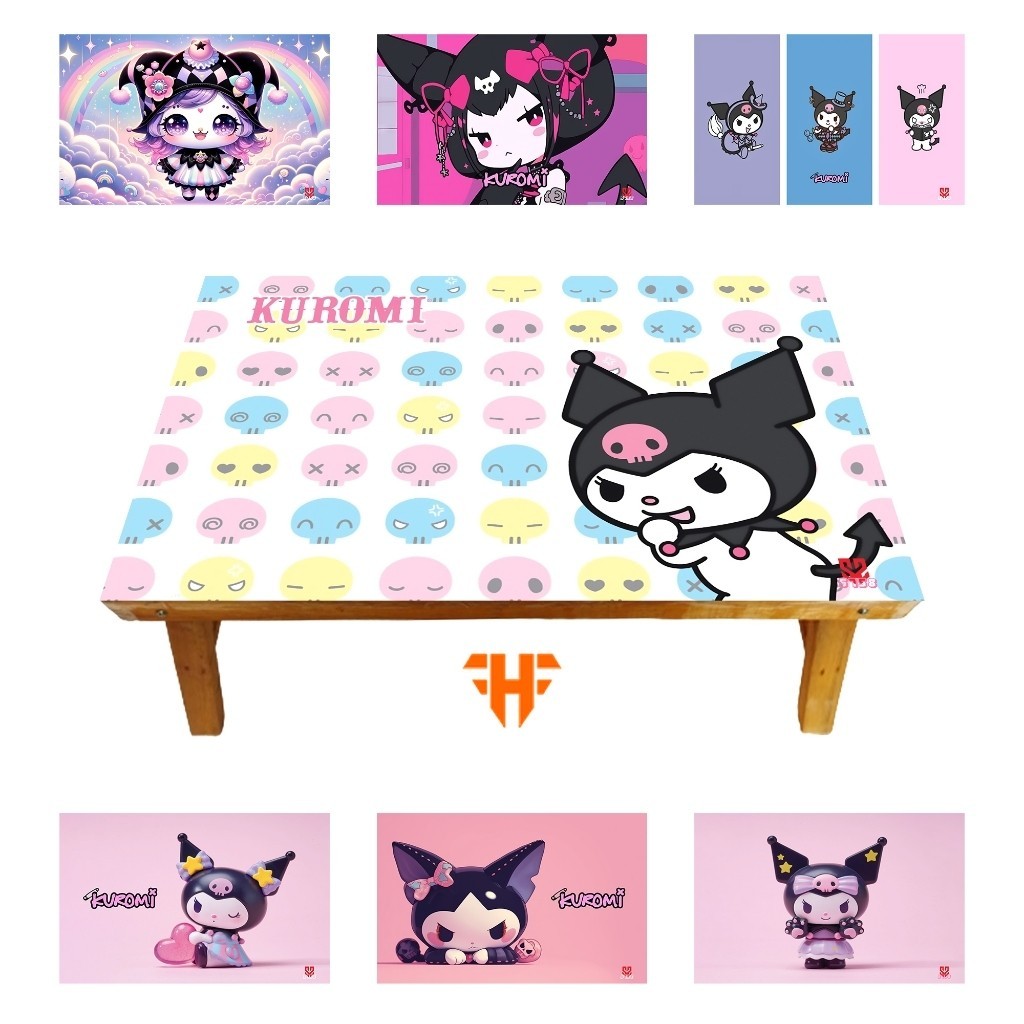 KAYU Kuromi Character Wood Folding Children's Study Table | Shopee Malaysia