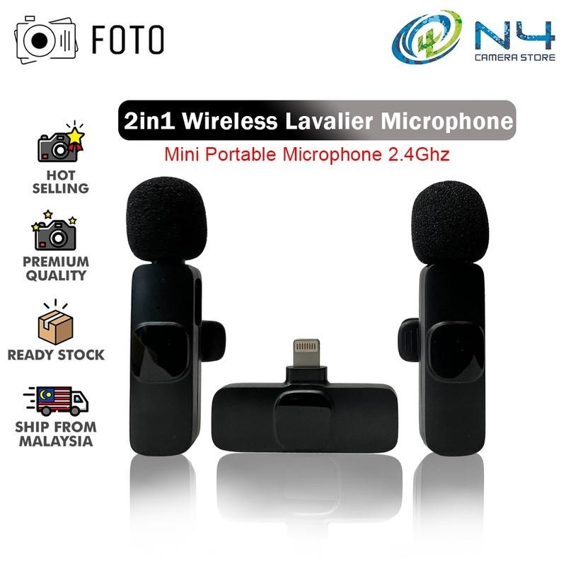 Foto K9 2in1 Wireless Microphone Recording Mircophone Smart Noise ...