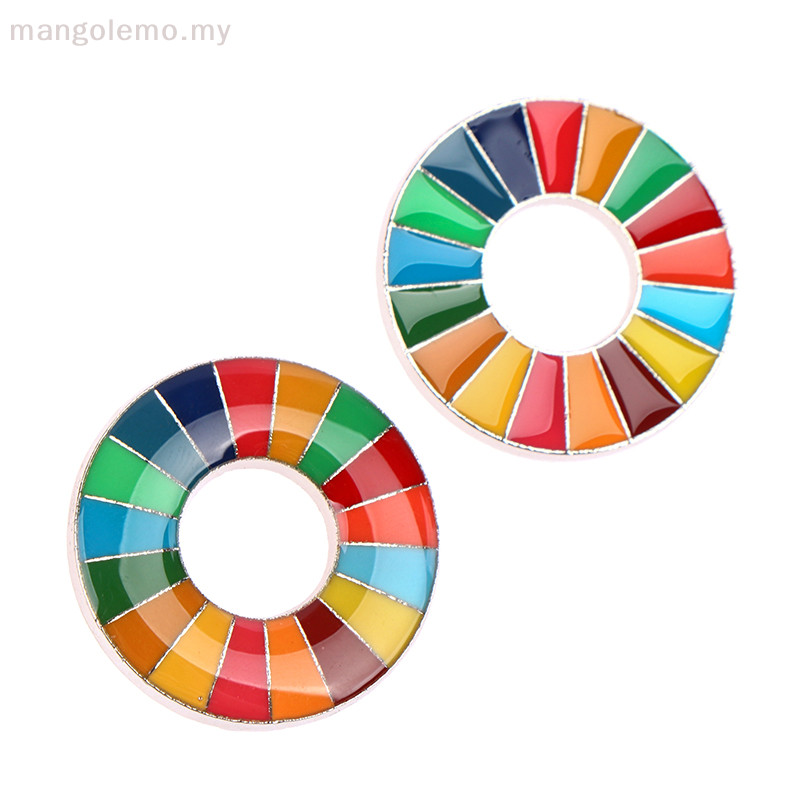 [MANGO] Enamal 17 Colors Sustainable Development Goals Brooch United ...