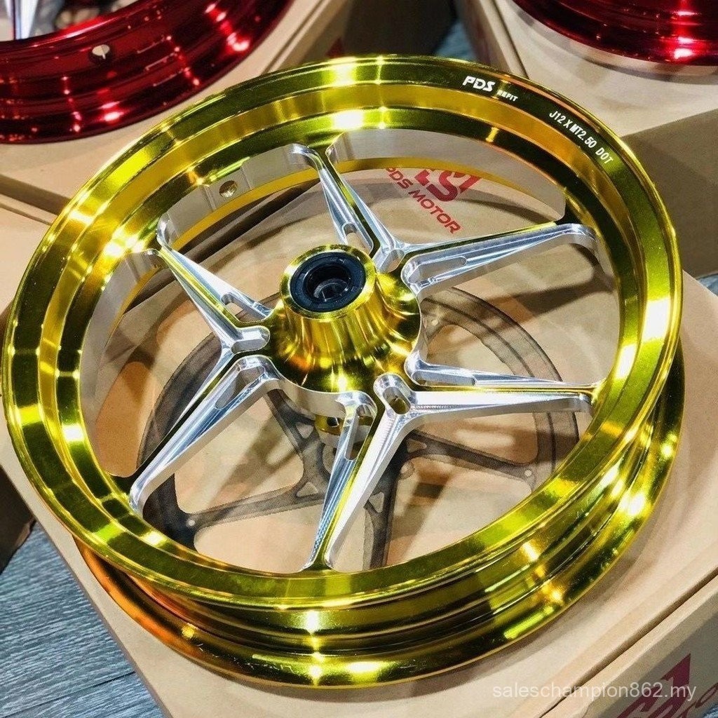 Roda depan CNC 12-inci Pds12-inci J2.5 untuk pengubahsuaian motosikal ...
