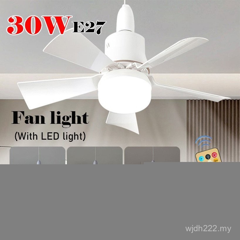 [Sedia sedia] 2 dalam 1 kipas Ceil led skru kepala kipas cahaya dengan ...