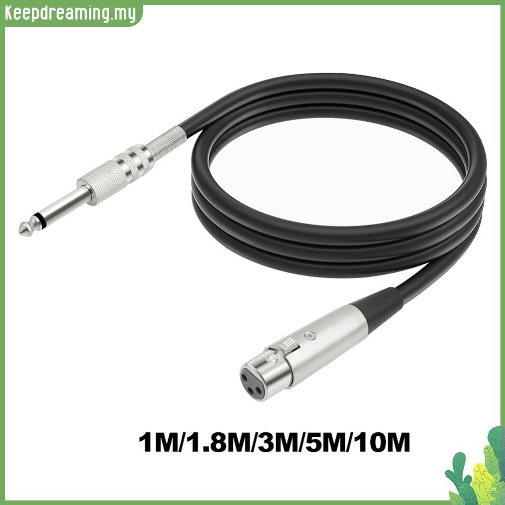 keepdreaming XLR Female To 1/4 (6.35mm) TS Mono Jack Mic Cord Jack 6 ...