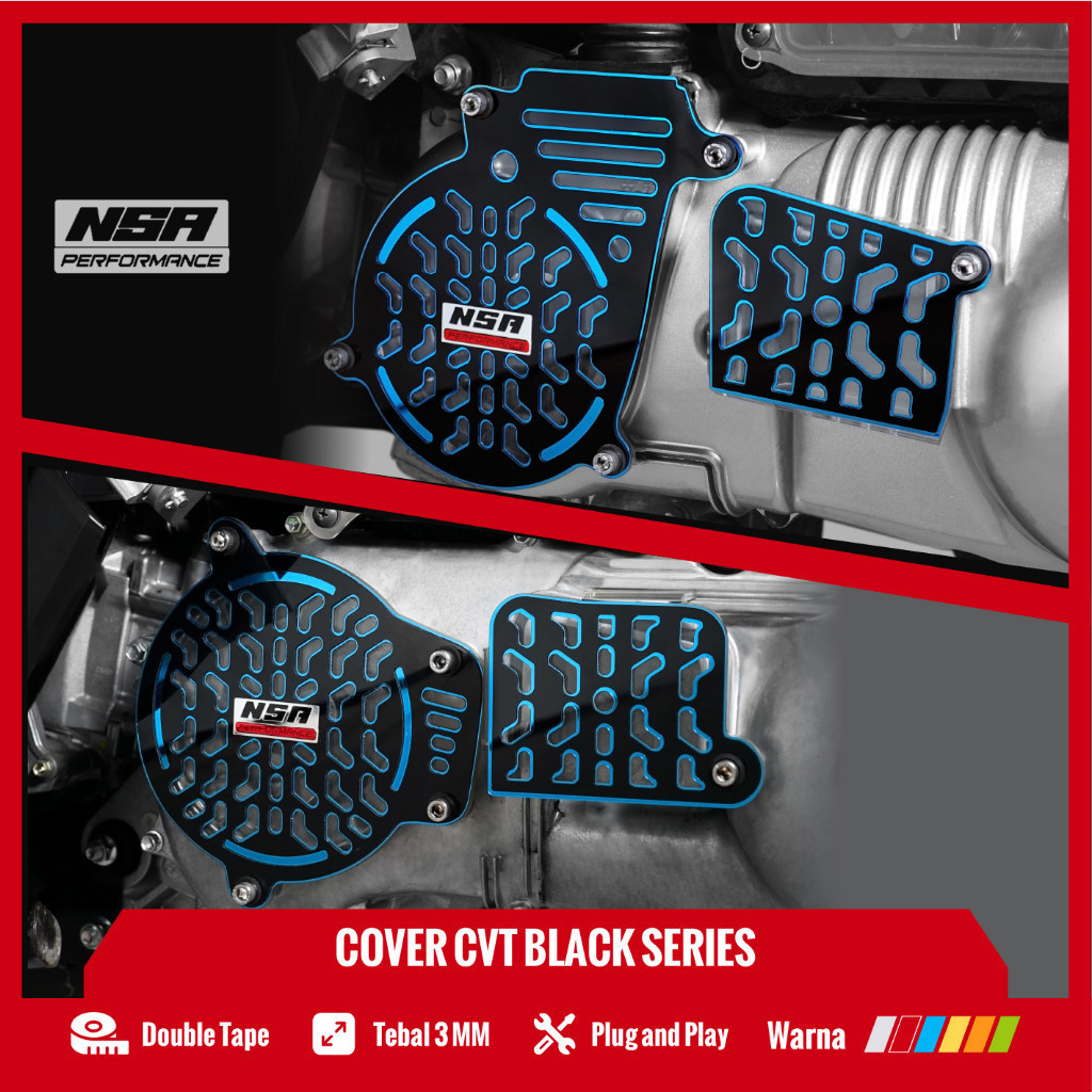 NSA COVER CVT BLACK SERIES YAMAHA Nmax Aerox CVT COVER Yamaha ...