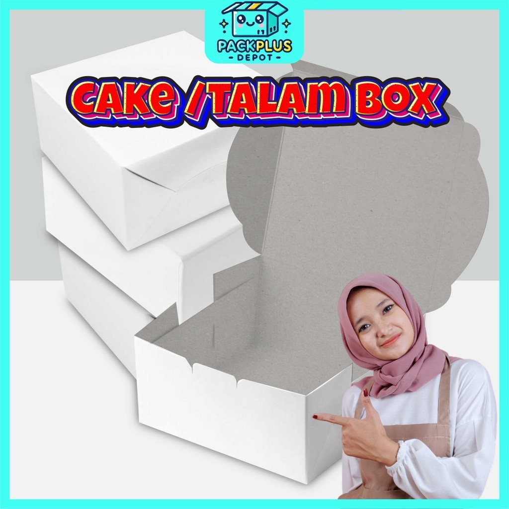 PACKPLUS Cake Box Talam Box EXTRA THICK Pizza Box Kotak Kuih Talam ...