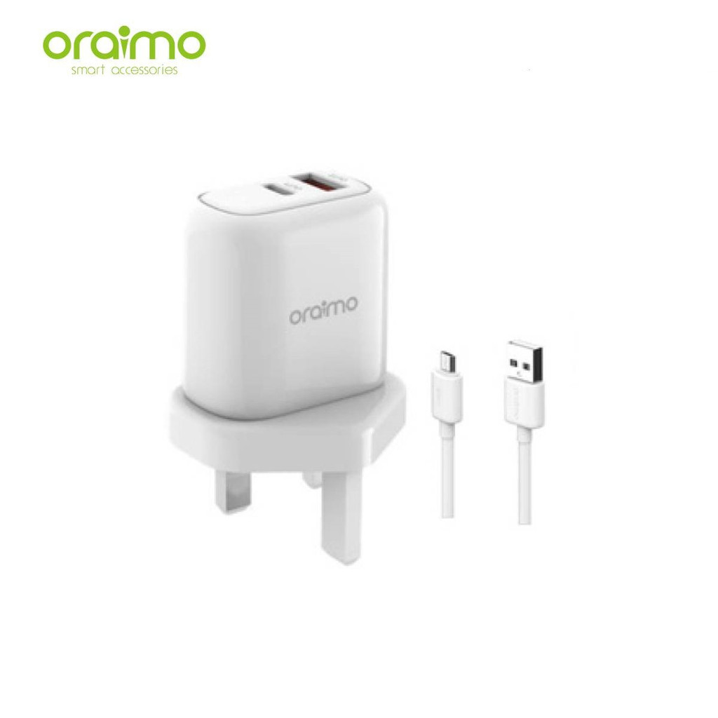 ORAIMO 18W Fast Charging Adapter OCW-U94D USB Type C 2 Port Charger ...