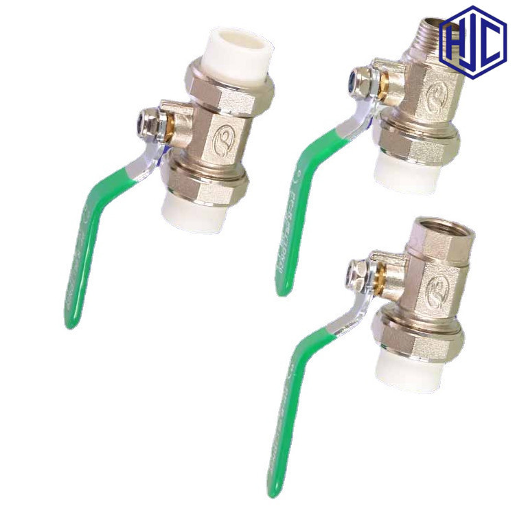 [HJC] Ppr Livable Copper Ball Valve DN20/25/32/40 Double-Headed Inner Outer Wire Valve Switch ...