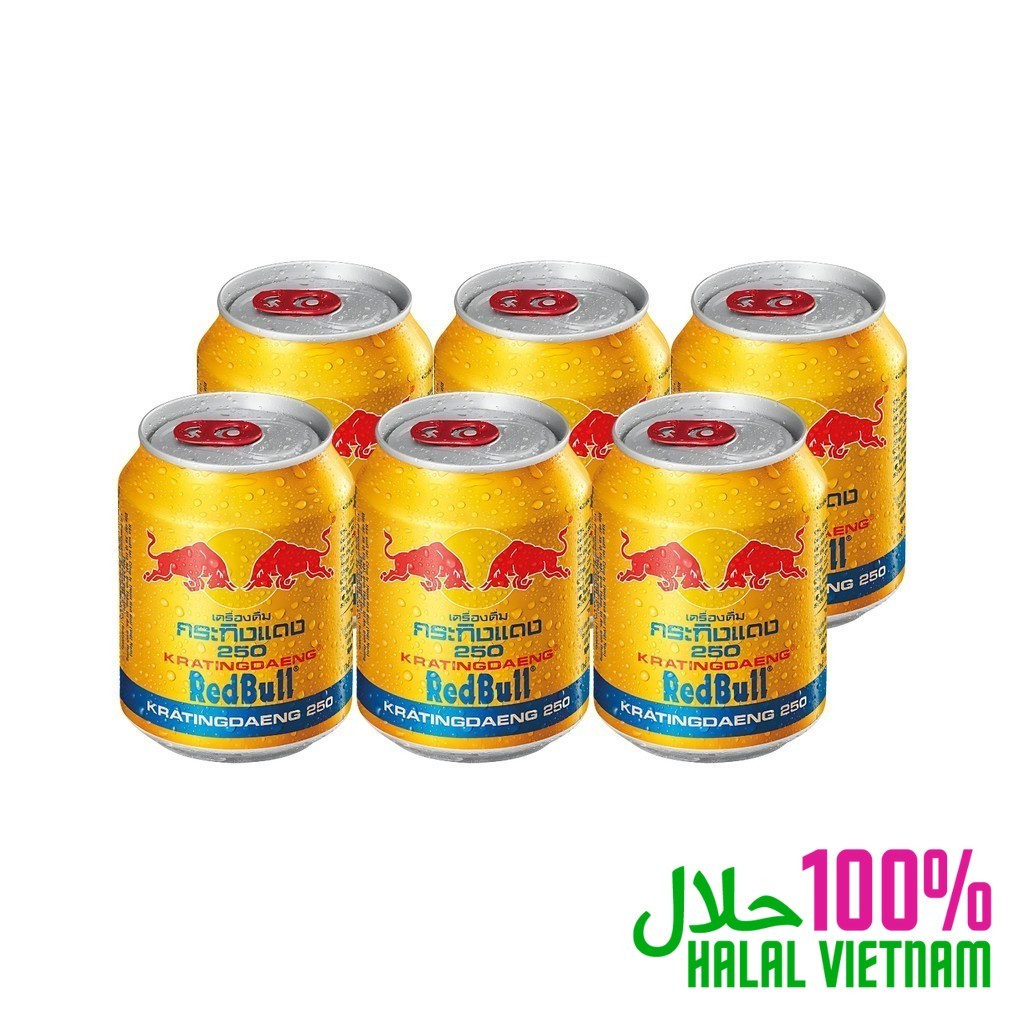 [Combo Deal] 06 cans of Redbull Energy Drink 250ml - Red Bull - 100% ...
