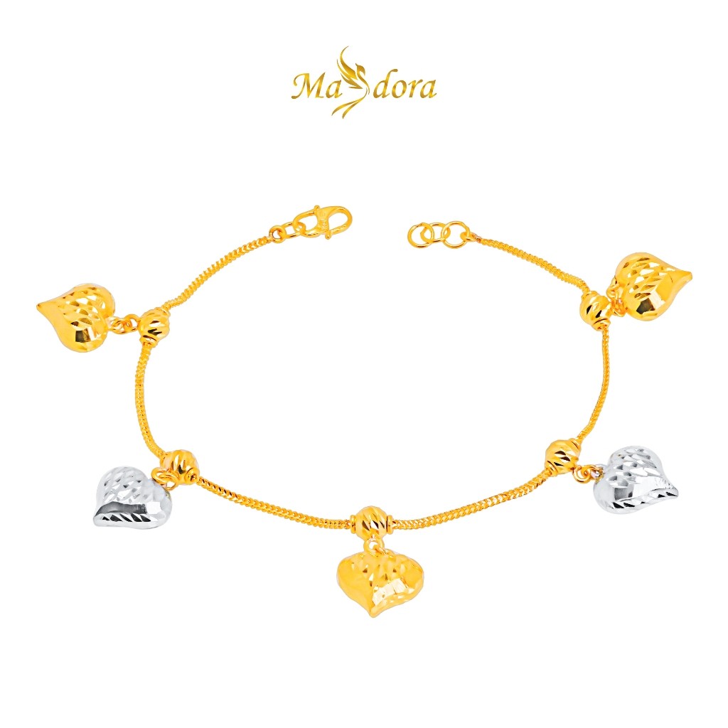 MASDORA 916 Gold Bracelet Rantai Tangan Emas ~ Duotone Fluffy Love ...