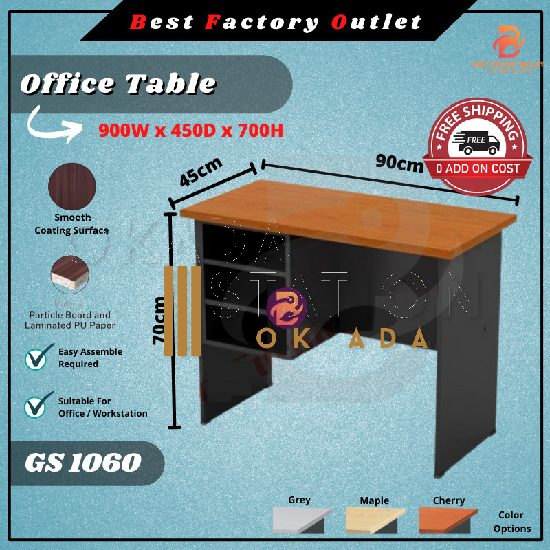 GS1060 Office Table Side / SIZE: 3' / 900MM / Office Desk / Meja ...