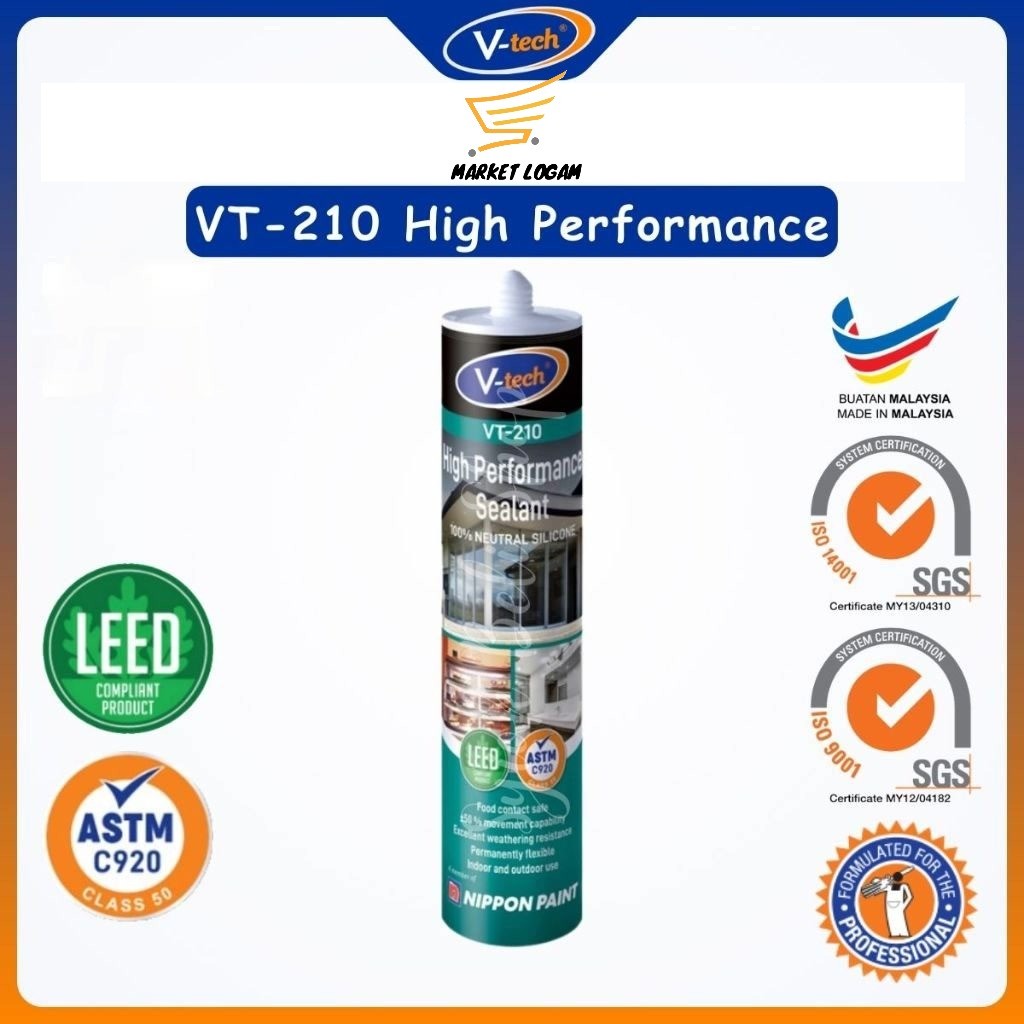 V-Tech VT-210 High Performance Sealant (300ml) Roof Gutter Cladding ...