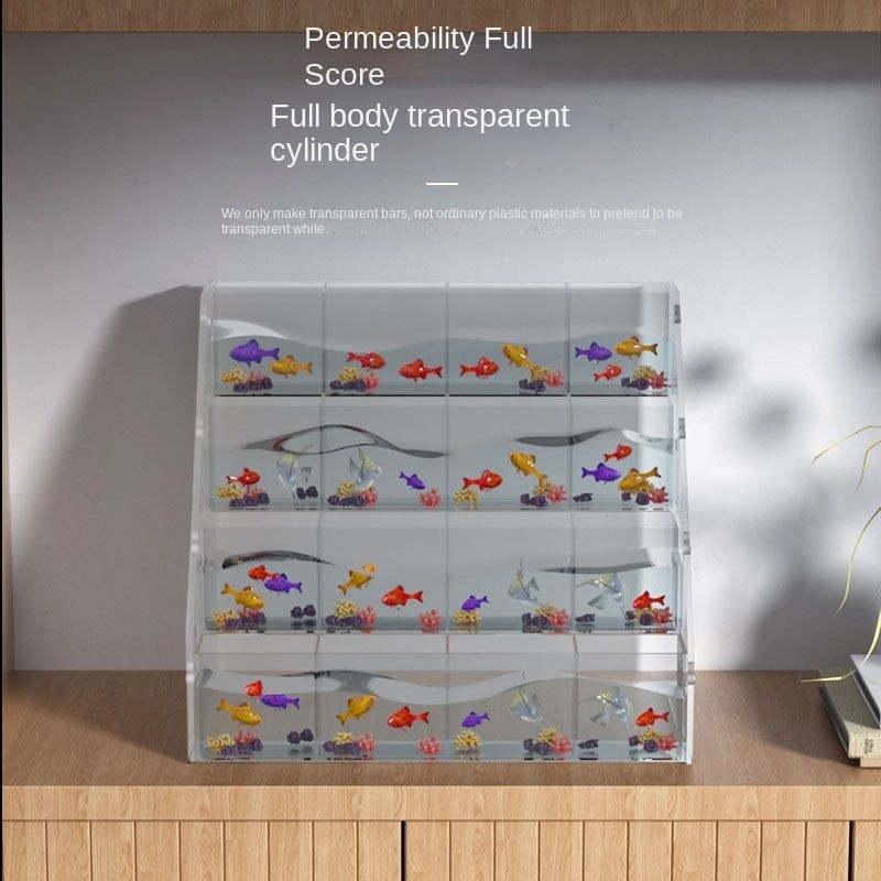 fashion top aquarium Transparent Acrylic Betta Tank Multi-Grid ...