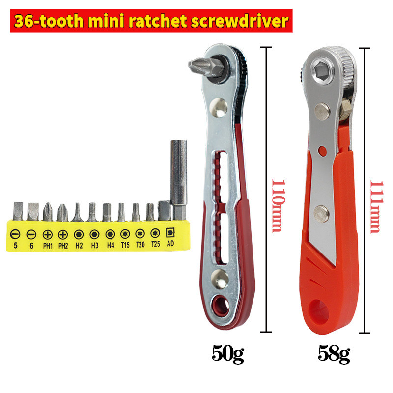 36-tooth Mini Ratchet Screwdriver Forward Reverse Turn Small Space Use ...