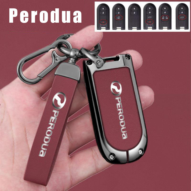 Sarung Kunci Perodua Remote Key Box Cover Metal Key Case Keychain 2018 ...