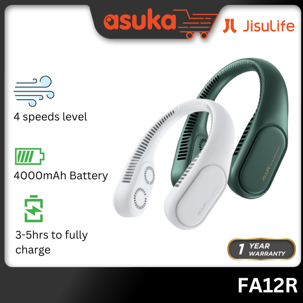 JisuLife FA12R Bladeless Neck Cooler - Upgraded Version | Shopee Malaysia