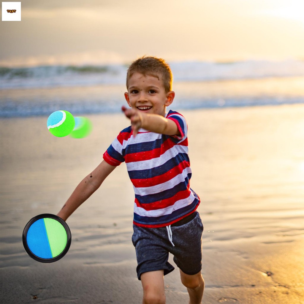 Toss and Catch Ball Set Beach Toys Strong Sticky Interactive Sports ...