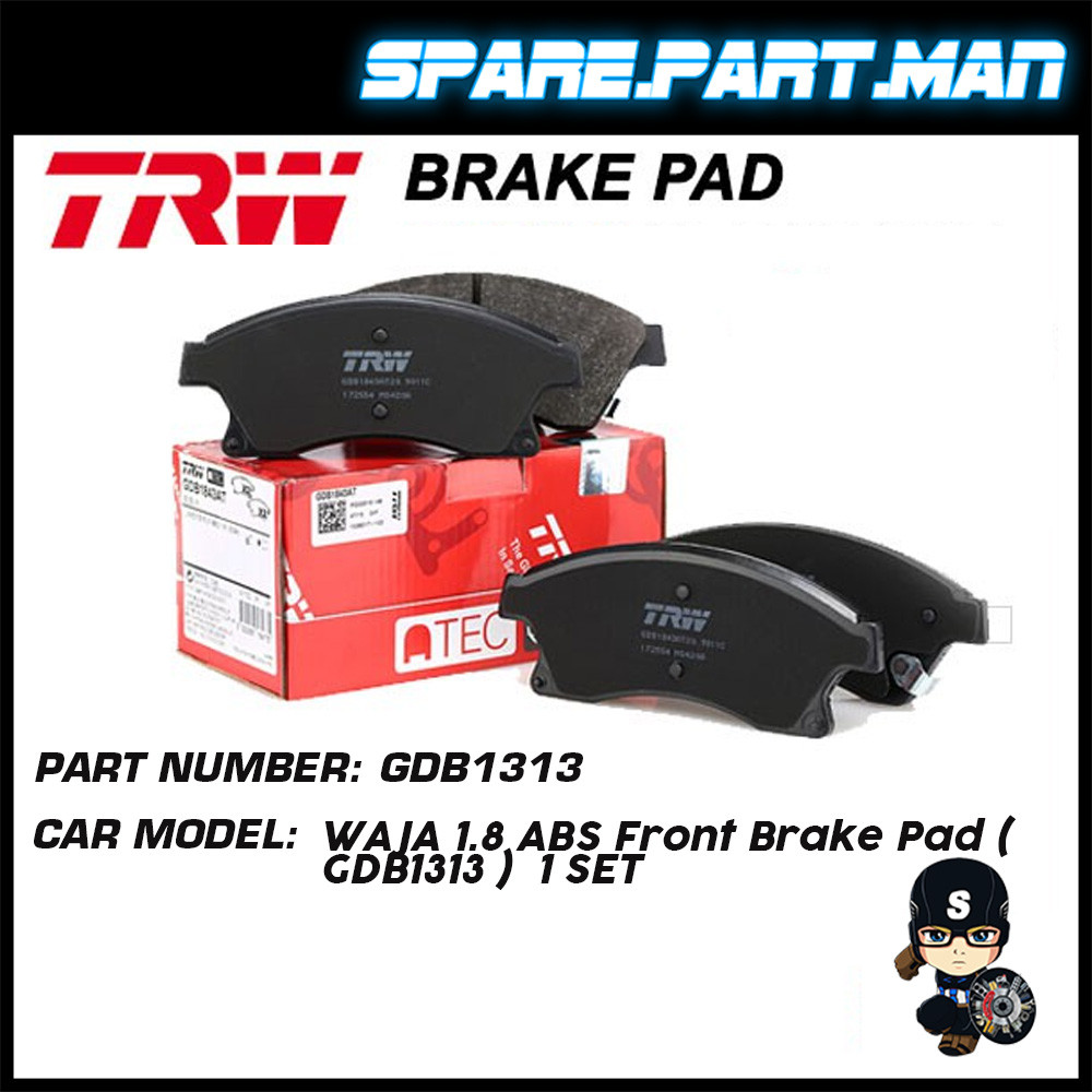 🚨 TRW 🚨 WAJA 1.8 ABS Front Brake Pad ( GDB1313 ) 1 SET SPM | Shopee ...