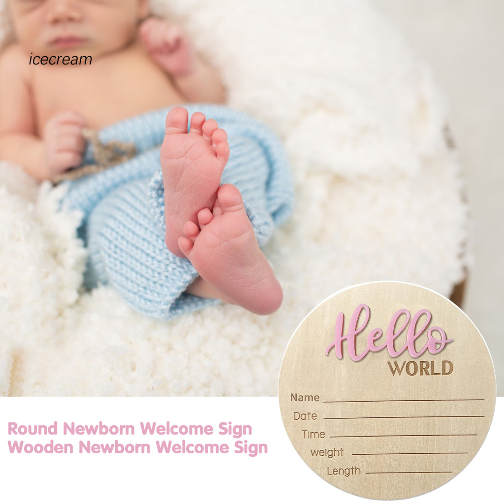 Solid Wood Baby Birth Plaque Personalized Wooden Baby Birth ...