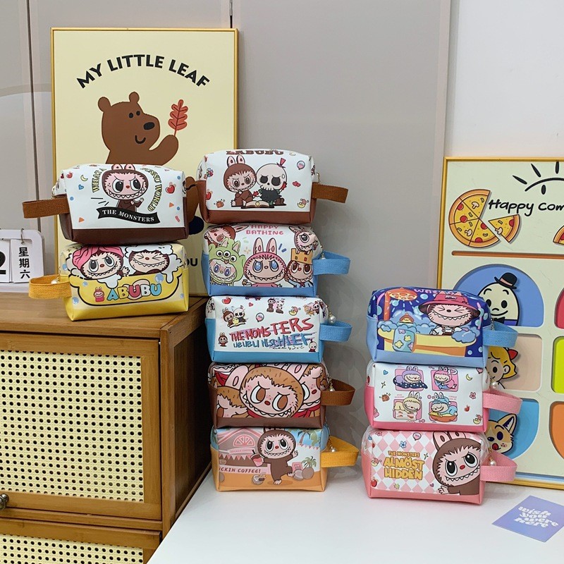 Labubu Pencil Case Stationery Cute Cartoon Student Storage Bag Large ...