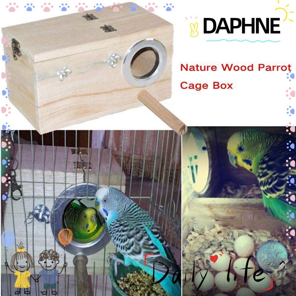 DAPHNE-HOME Bird Breeding Box Wooden Budgie Security Nesting House ...