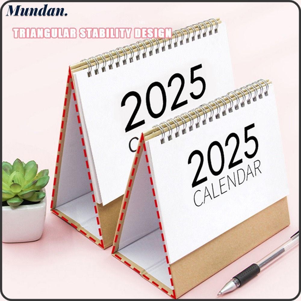 MUNDAN Desktop Paper Calendar, Multi-function Yearly Planner Scheduler ...