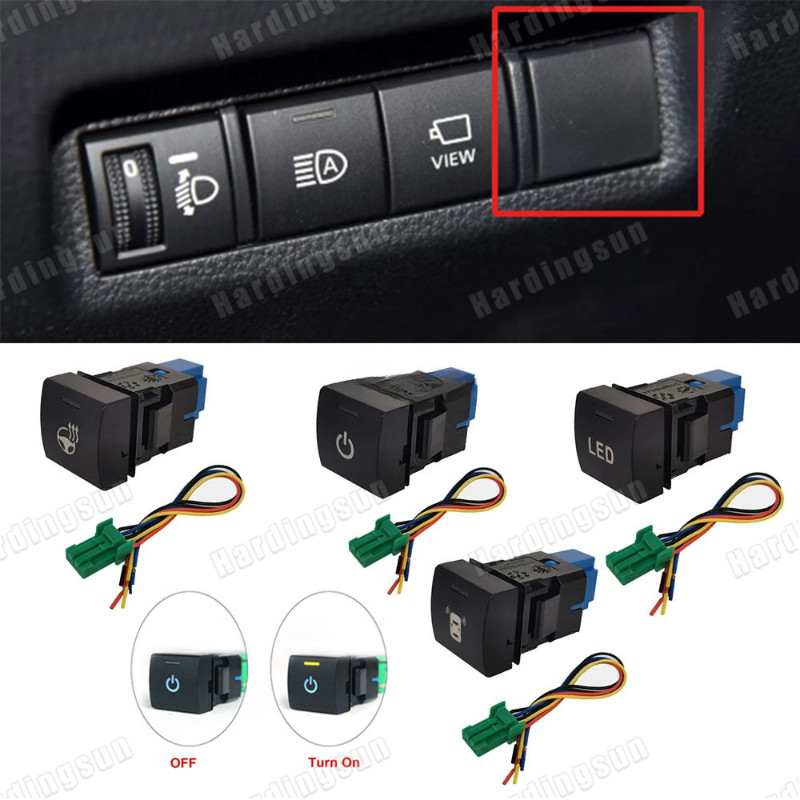 Car Led Light Trunk Switch Garage Button with Wire For Toyota Camry V70 ...