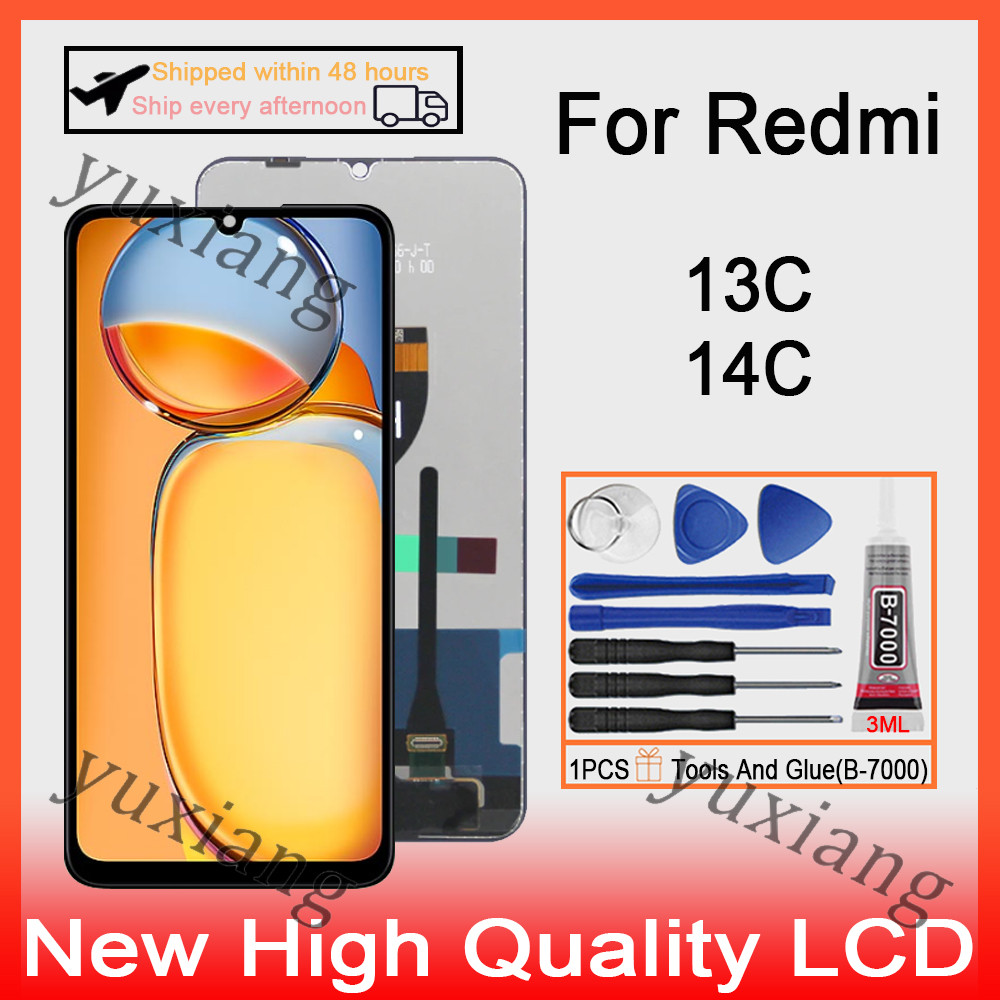 Original Redmi 13C 14C LCD Display Touch Screen Replacement | Shopee ...