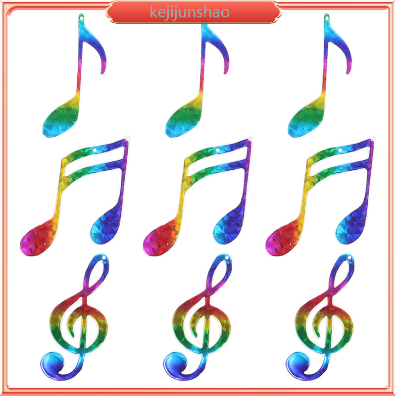 Music Note Ornaments Christmas Tree Treble Musical Pendant Xmas Rainbow ...