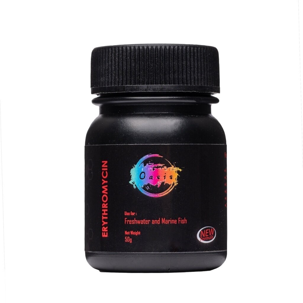 Oasis Erythro-mycin Fish Medication Fish Medicine/Ubat Ikan红霉素 [50g ...