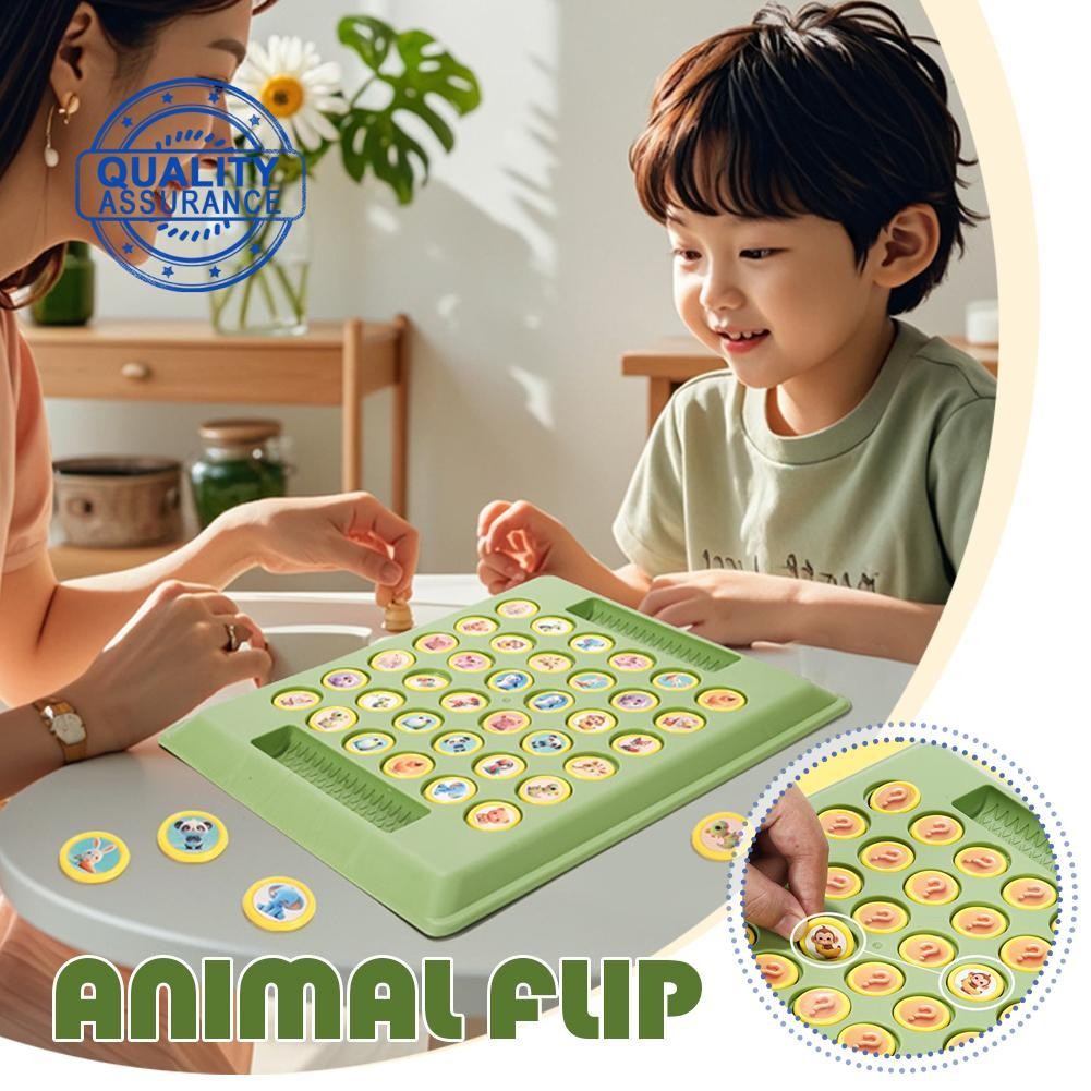 Animal Flipping Chess Set Educational Two-player Memory Win Play ...