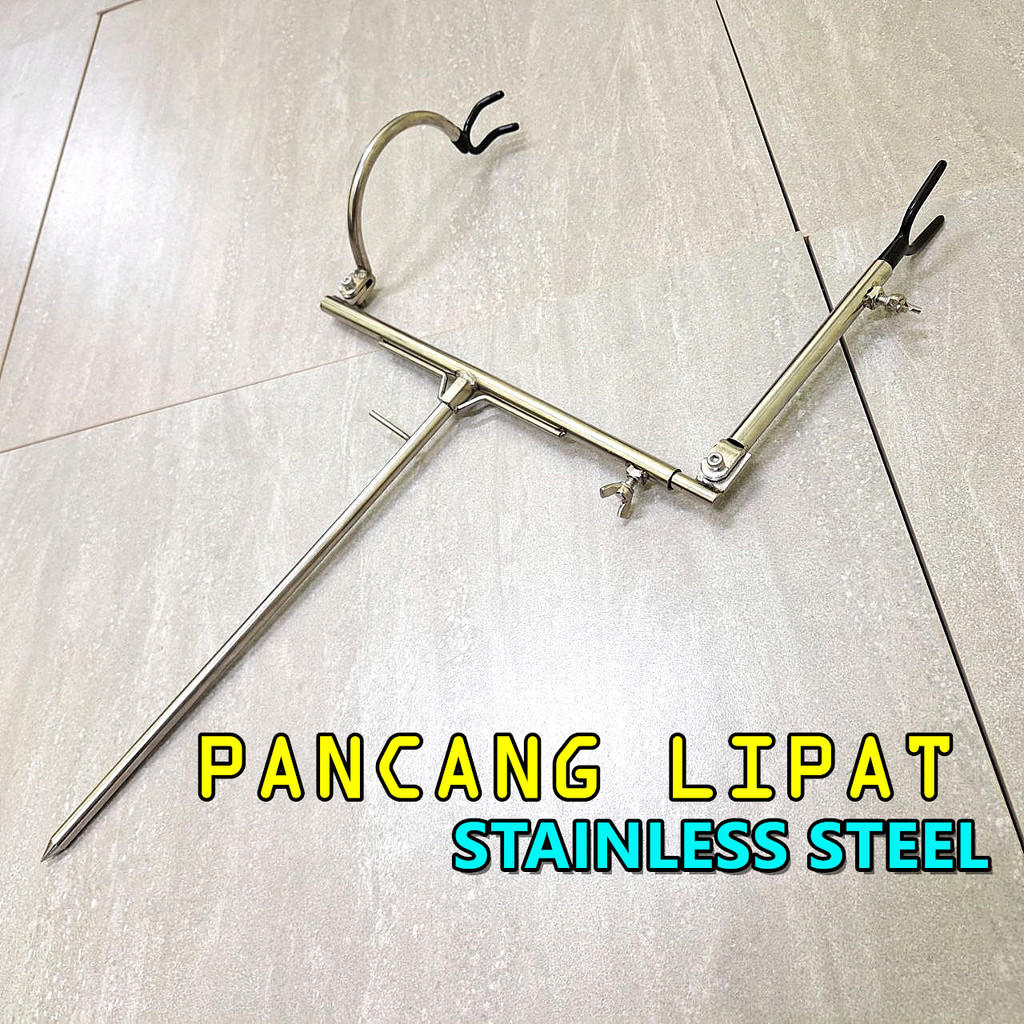 PANCANG STAINLESS STEEL PANCANG LIPAT KOLAM KELI PATIN GAME KELI ROD ...