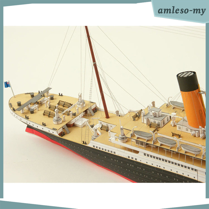 [AmlesoMY] 1/400 British Titanic Ship DIY Puzzle Assemble Paper Model ...