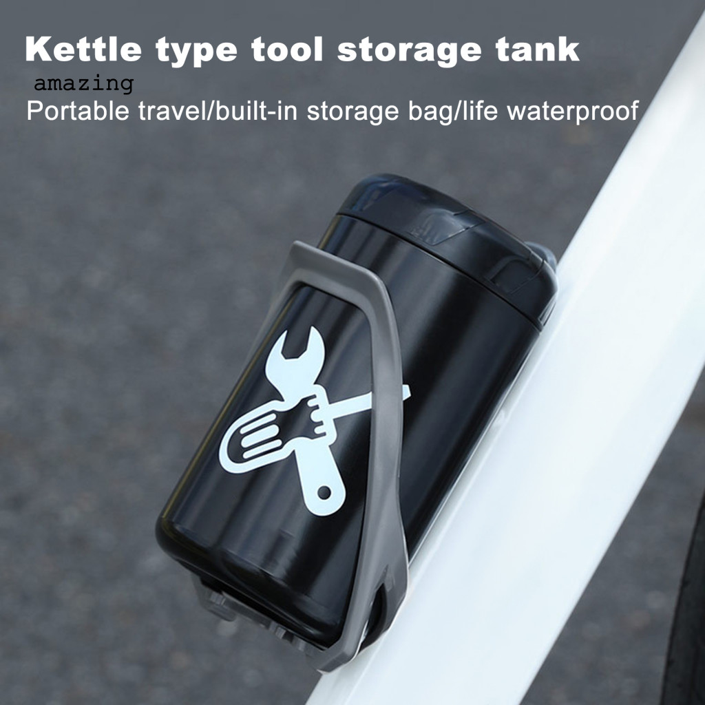 [AM] Rain Resistant Tool Jar Portable Waterproof Bicycle Tool Box with ...