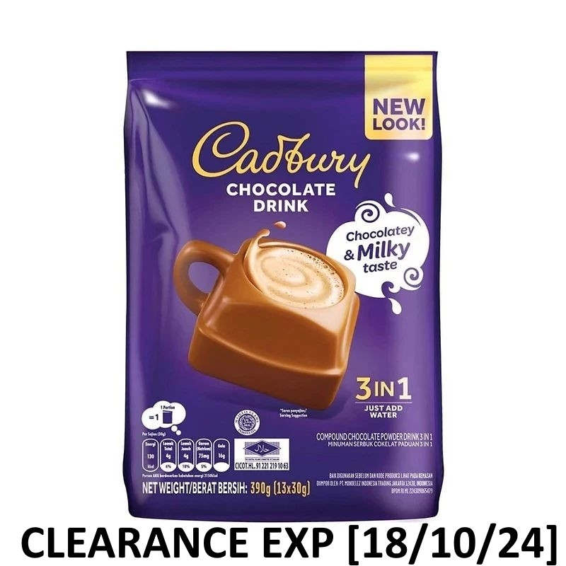 CLEARANCE EXP [18/10/24] Original 3 in 1 Cadbury Chocolate Drink 390g ...