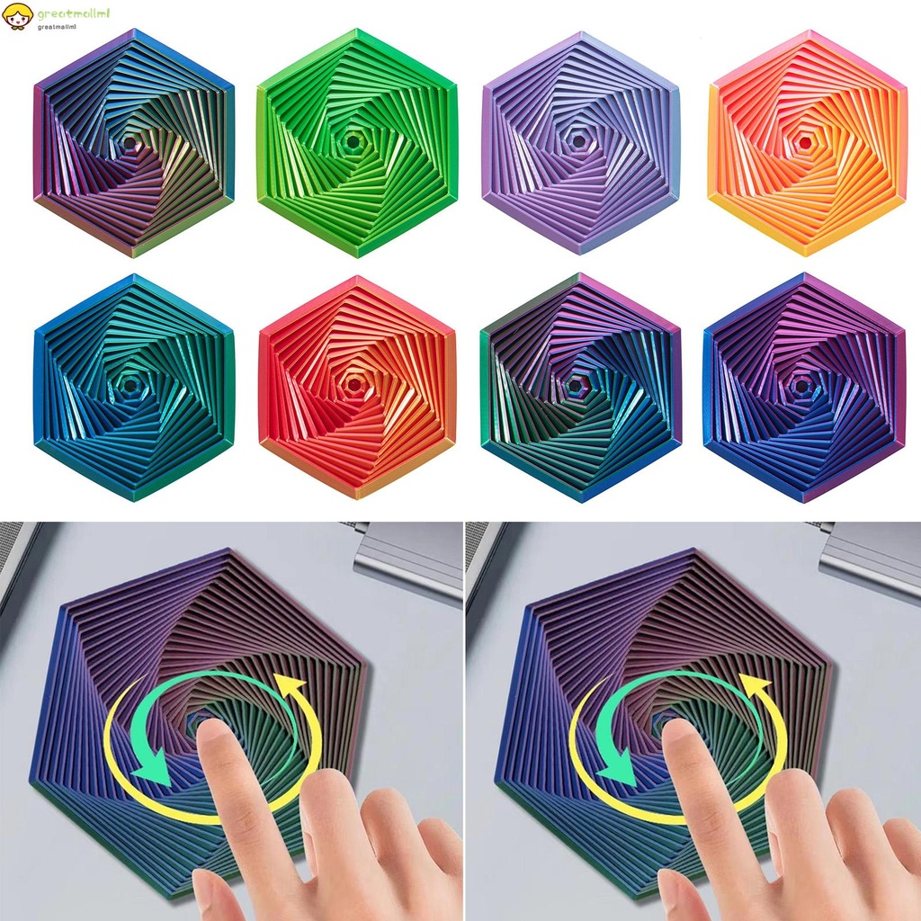 3D Infinity Hexagon Fidget Toys Fractal Fidget Hexagon Sensory Toys ...