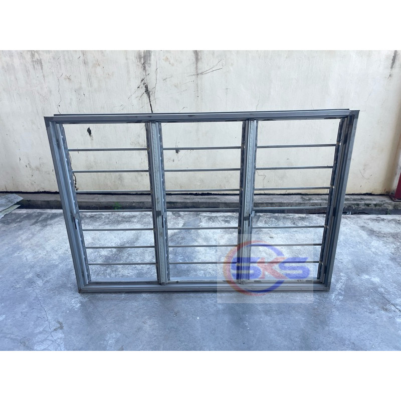 SKS Metal Window Frame 1800mm(W) x 1200mm(H) 8D3L EG Adjustable Lourves ...