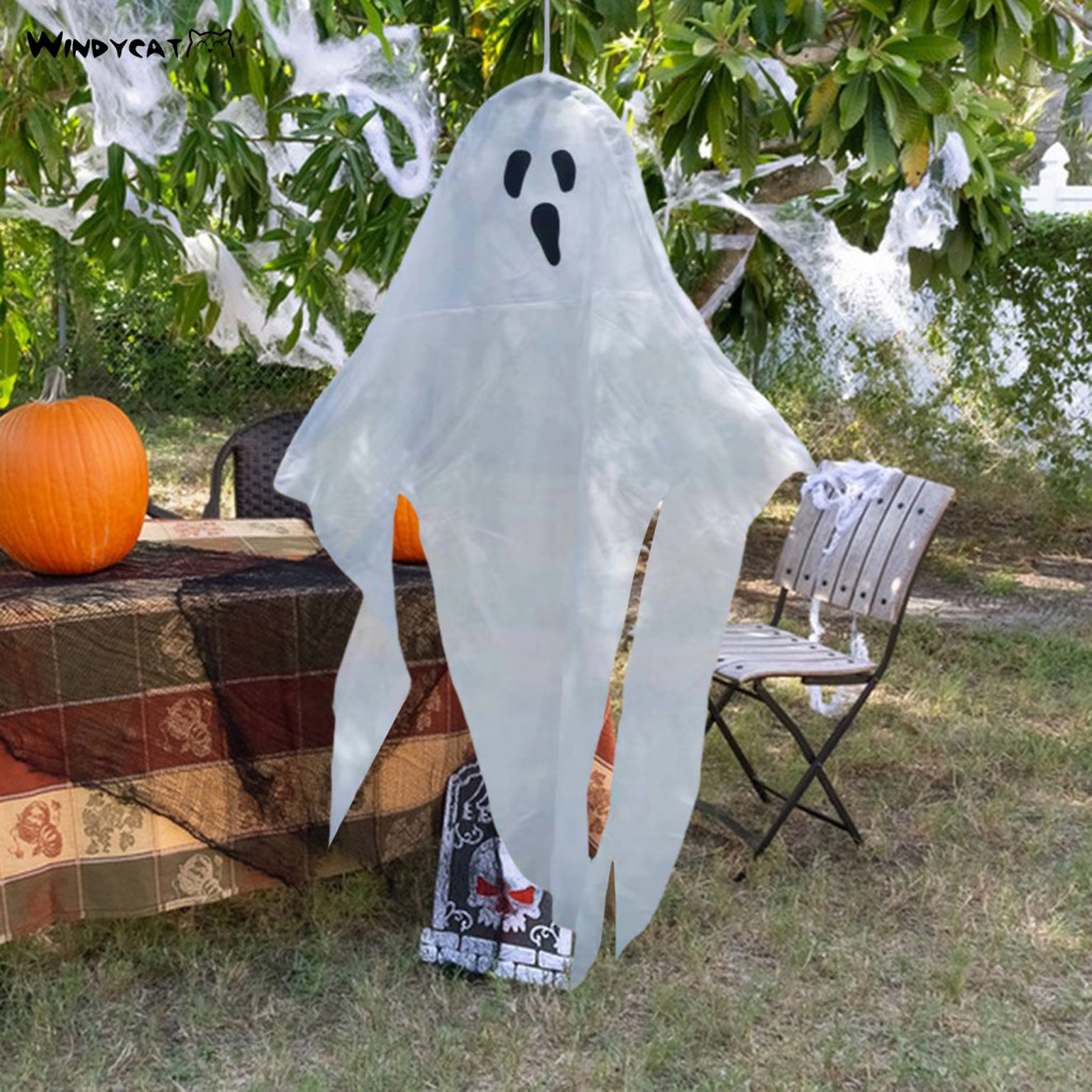White Fabric Ghost Realistic Ghost Prop Spooky Halloween Hanging Ghost ...