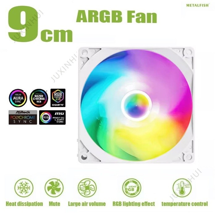 Metalfish 9cm argb 5v3 4p 90mm PC cooling fan | Shopee Malaysia