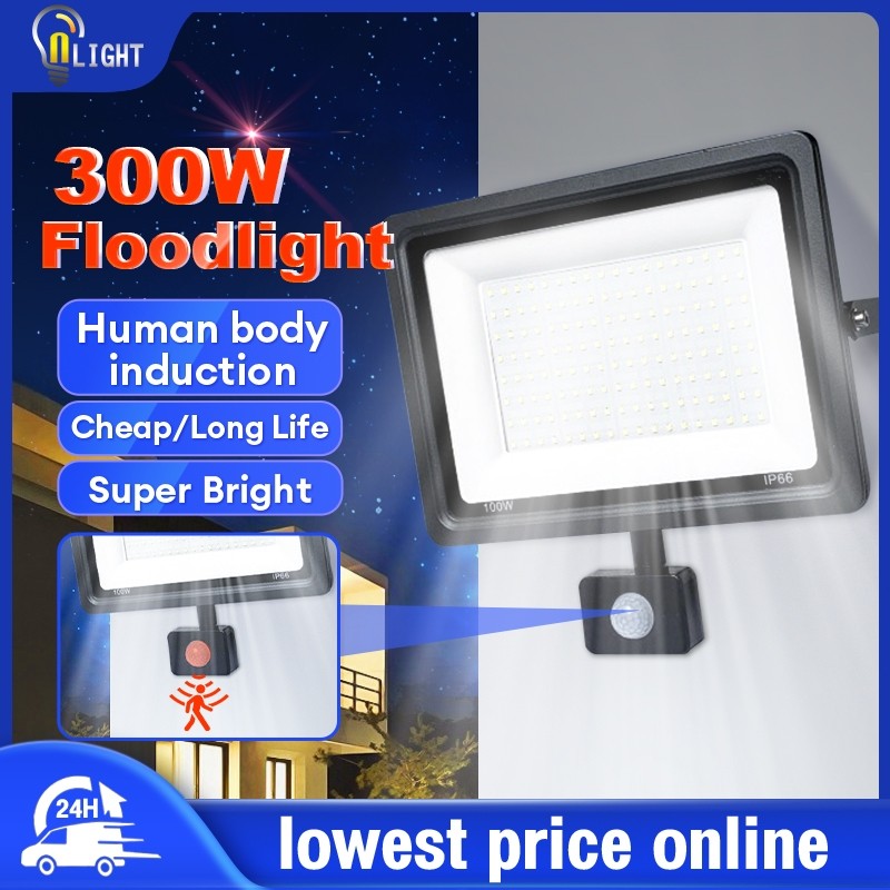 Flood Light Spotlight Waterproof Led Human Body Induction Outdoor ...