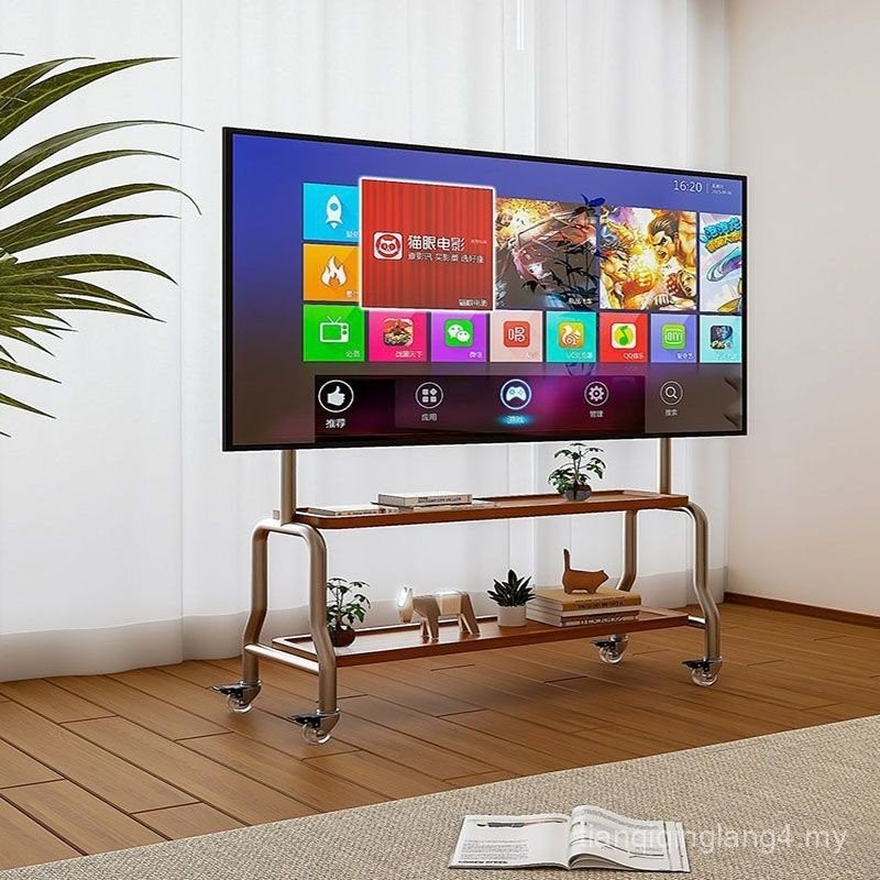 Movable Floor-standing Stainless Steel TV Stand Living Room Office ...