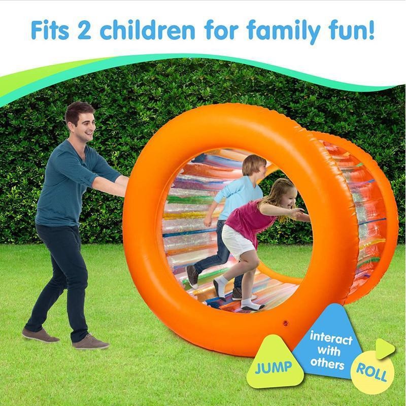 Inflatable drum toy outdoor grass water rainbow drum children's ...