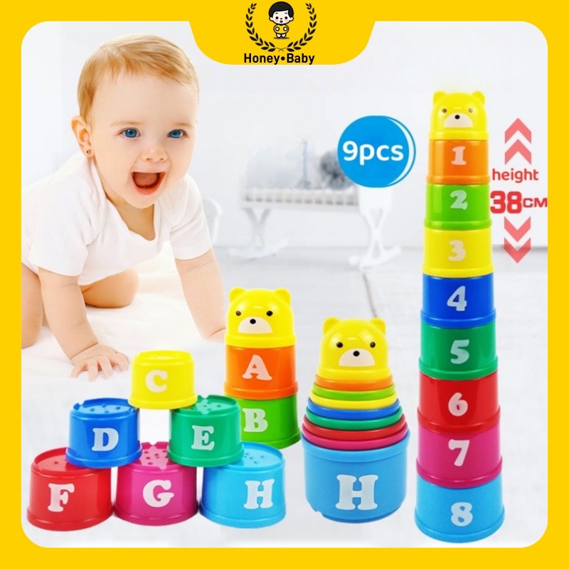 Baby Stacking Cups Toy Cups Stacking Music Sets Early Educational ...