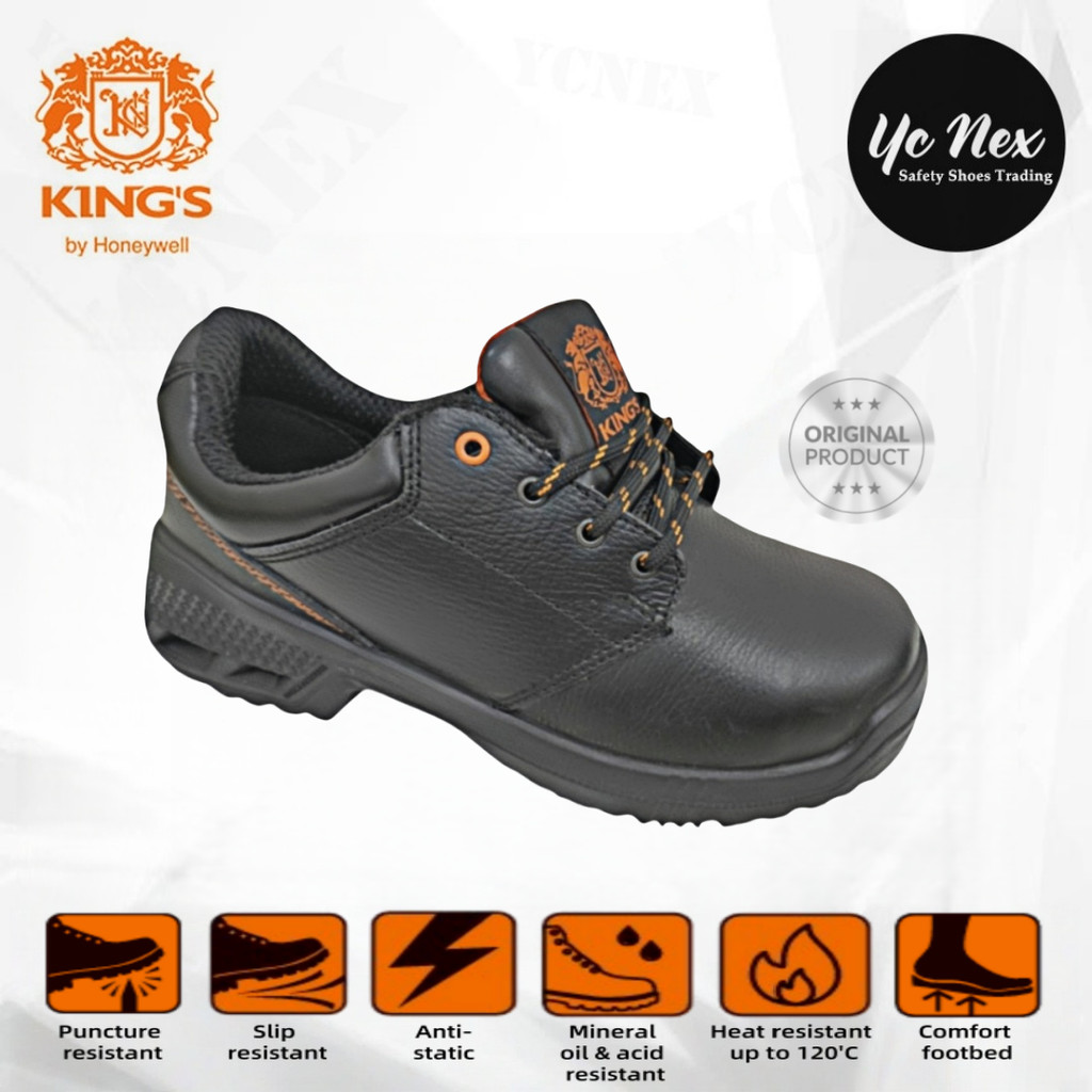 KING'S SAFETY SHOES KWS200 STEEL TOE CAP STEEL MID SOLE LOW CUT LACE UP ...
