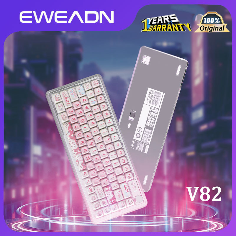 EWEADN V82 mechanical keyboard, wireless Bluetooth three-mode gaming ...